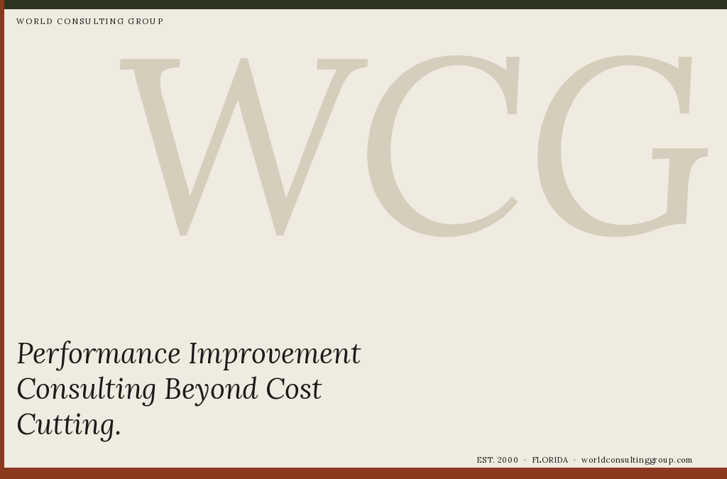 Performance Improvement Consulting Beyond Cost Cutting